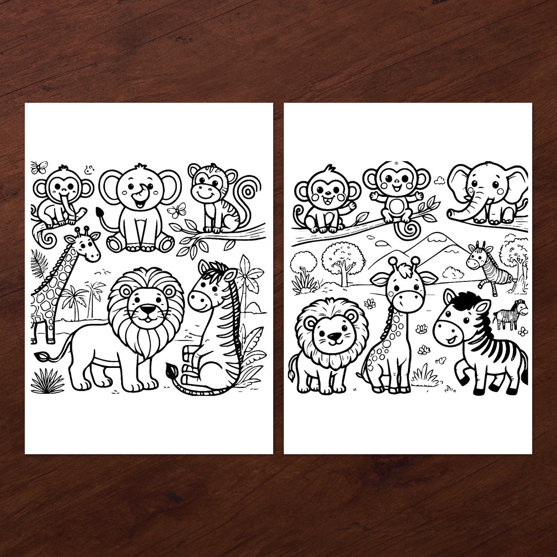 Zoo Themed Coloring Pages, Kids Zoo Animal Coloring Sheets, Printables ...