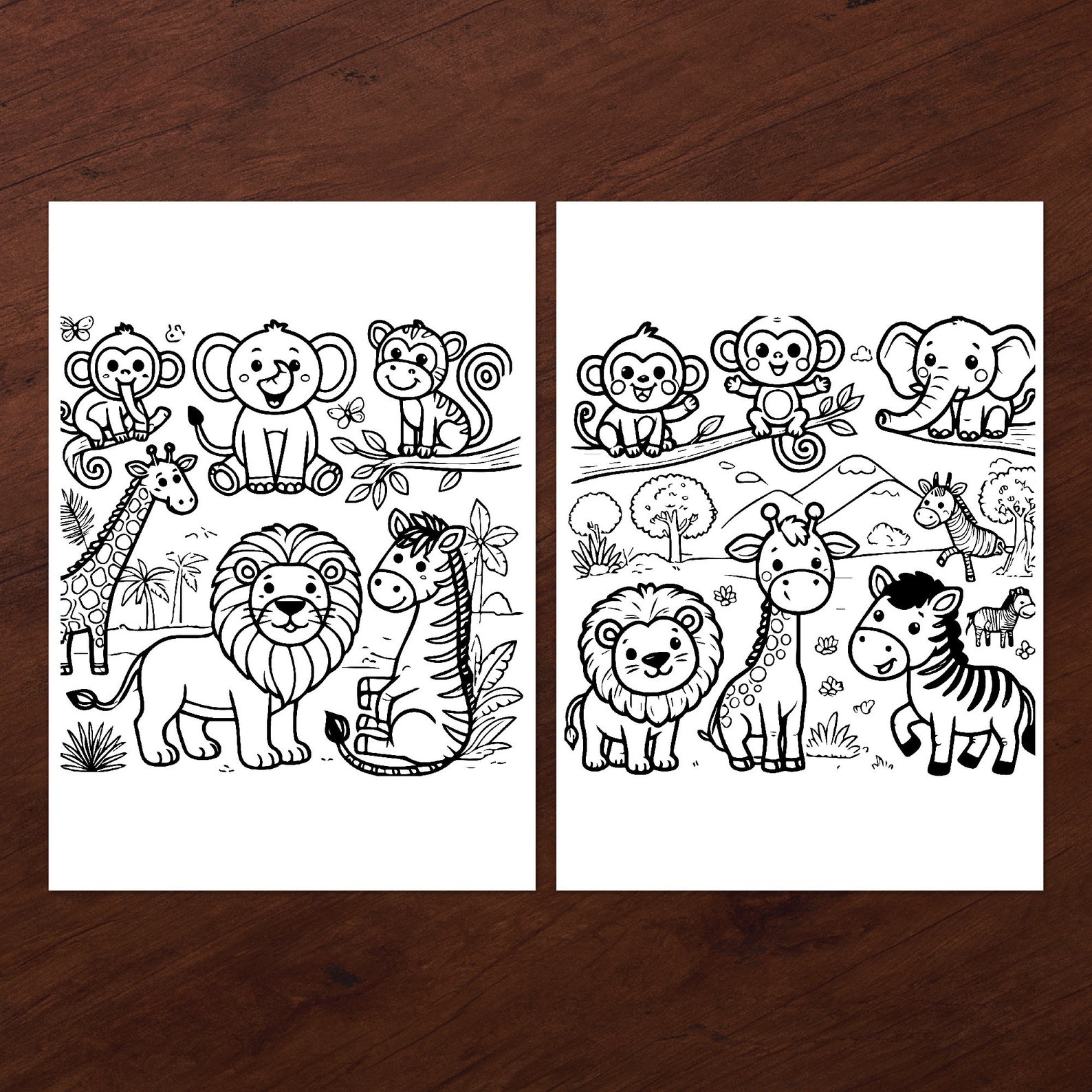 Zoo Themed Coloring Pages, Kids Zoo Animal Coloring Sheets, Printables ...