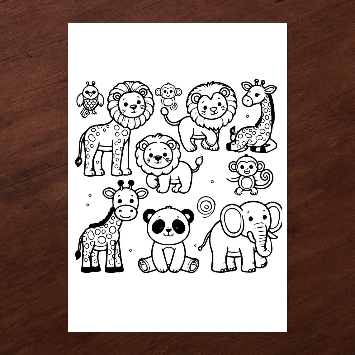 Zoo Themed Coloring Pages, Kids Zoo Animal Coloring Sheets, Printables ...