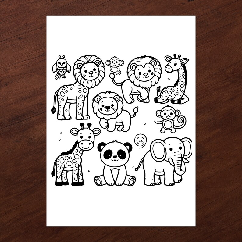 Zoo Themed Coloring Pages, Kids Zoo Animal Coloring Sheets, Printables ...