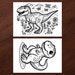 T Rex Coloring Pages, Kids Dinosaur Coloring Sheets, Printable PDF ...