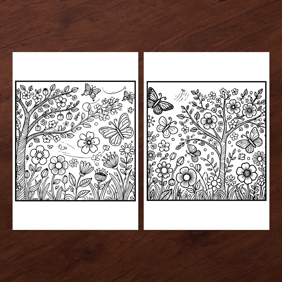 Spring Coloring Pages, Kids Seasonal Coloring Sheets, Printable ...