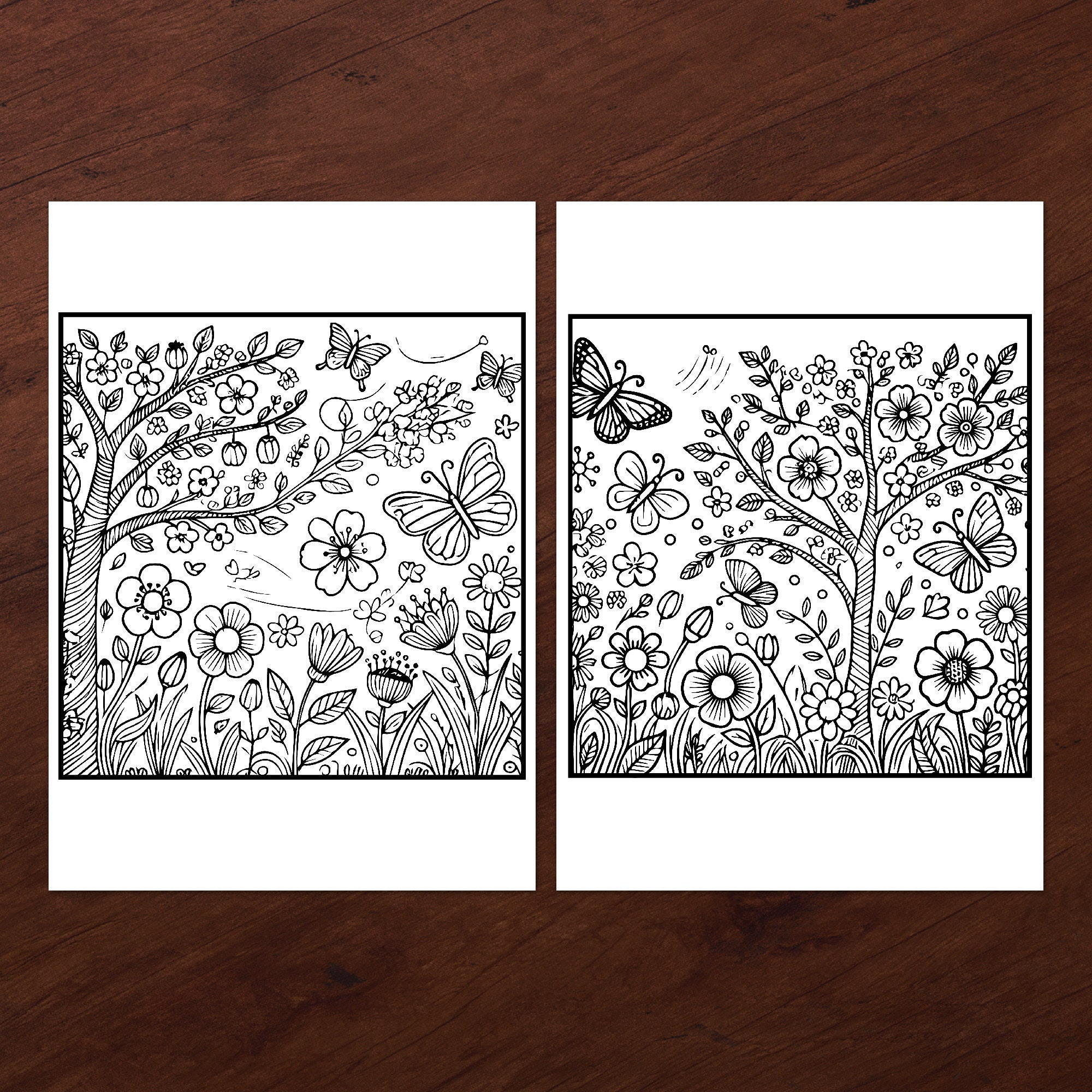 Spring Coloring Pages, Kids Seasonal Coloring Sheets, Printable ...