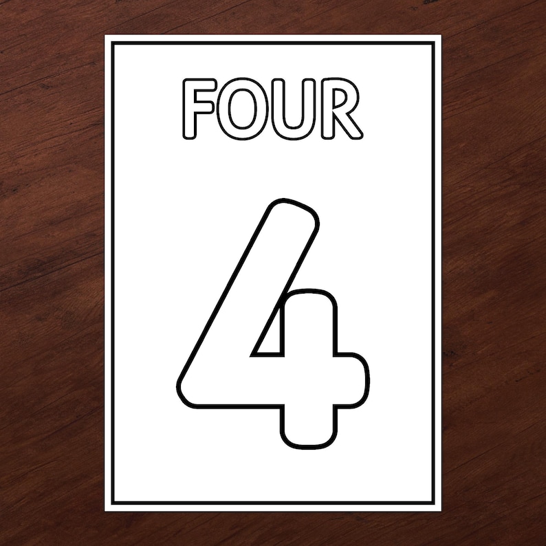 1-20 Numbers Coloring Pages, Kids Number Coloring Sheets, Printable PDF ...