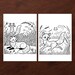 Cute Fox Coloring Pages, Kids Fox and Cat Coloring Sheets, Printable ...
