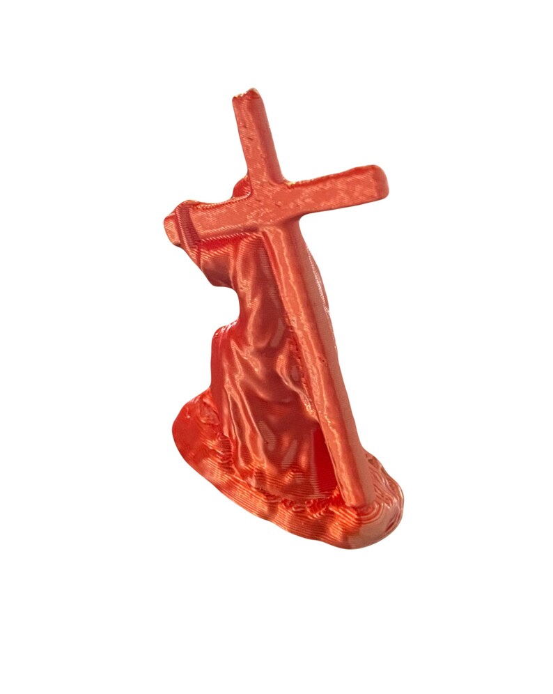 3D Printed Statue of Jesus Carrying Cross - Christian Religious Figure ...