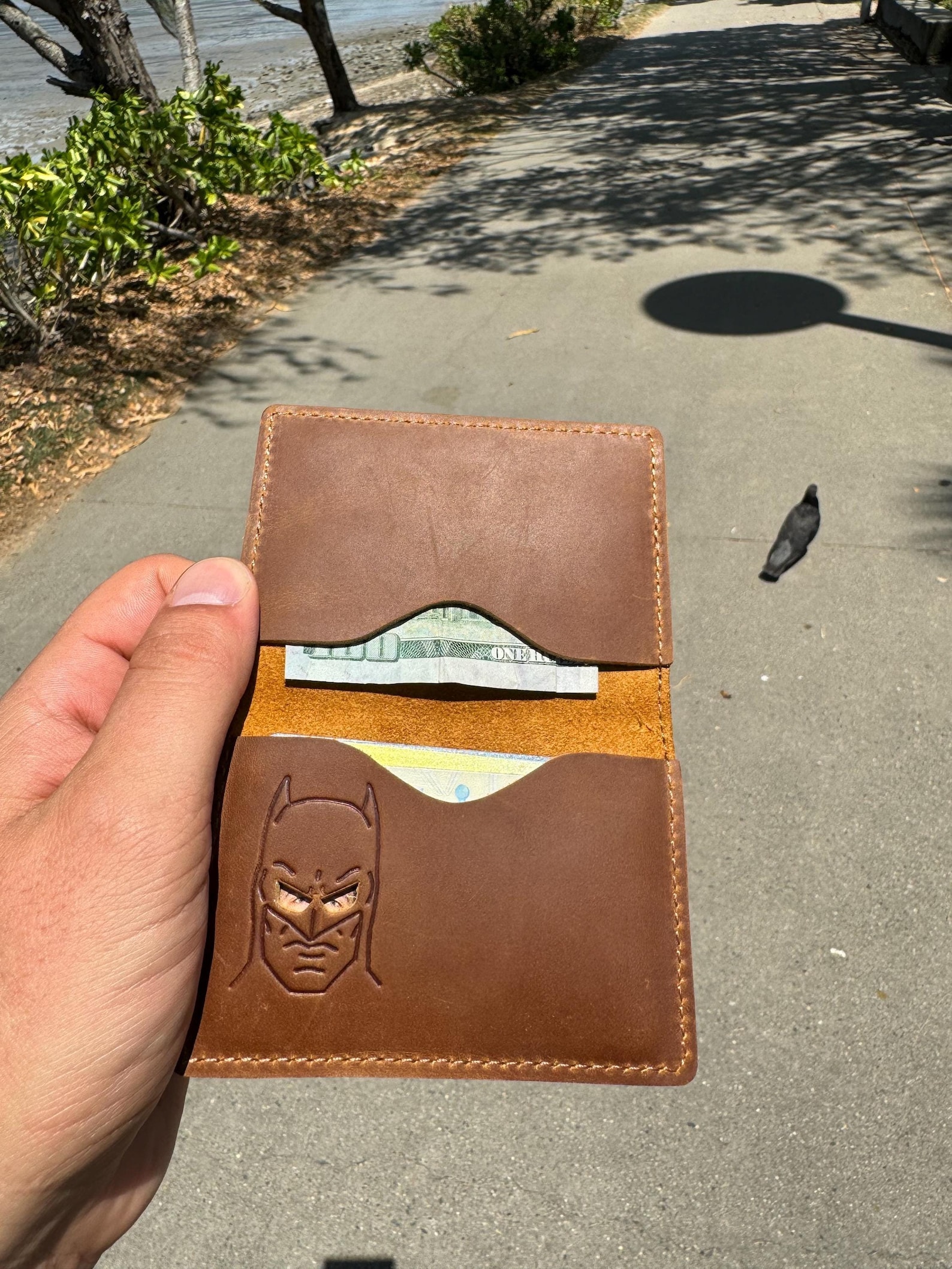 Batman face wallet - Etsy