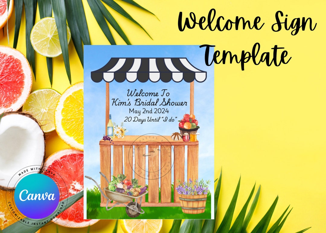 Off the Market Welcome Sign Template 18x24 - Etsy