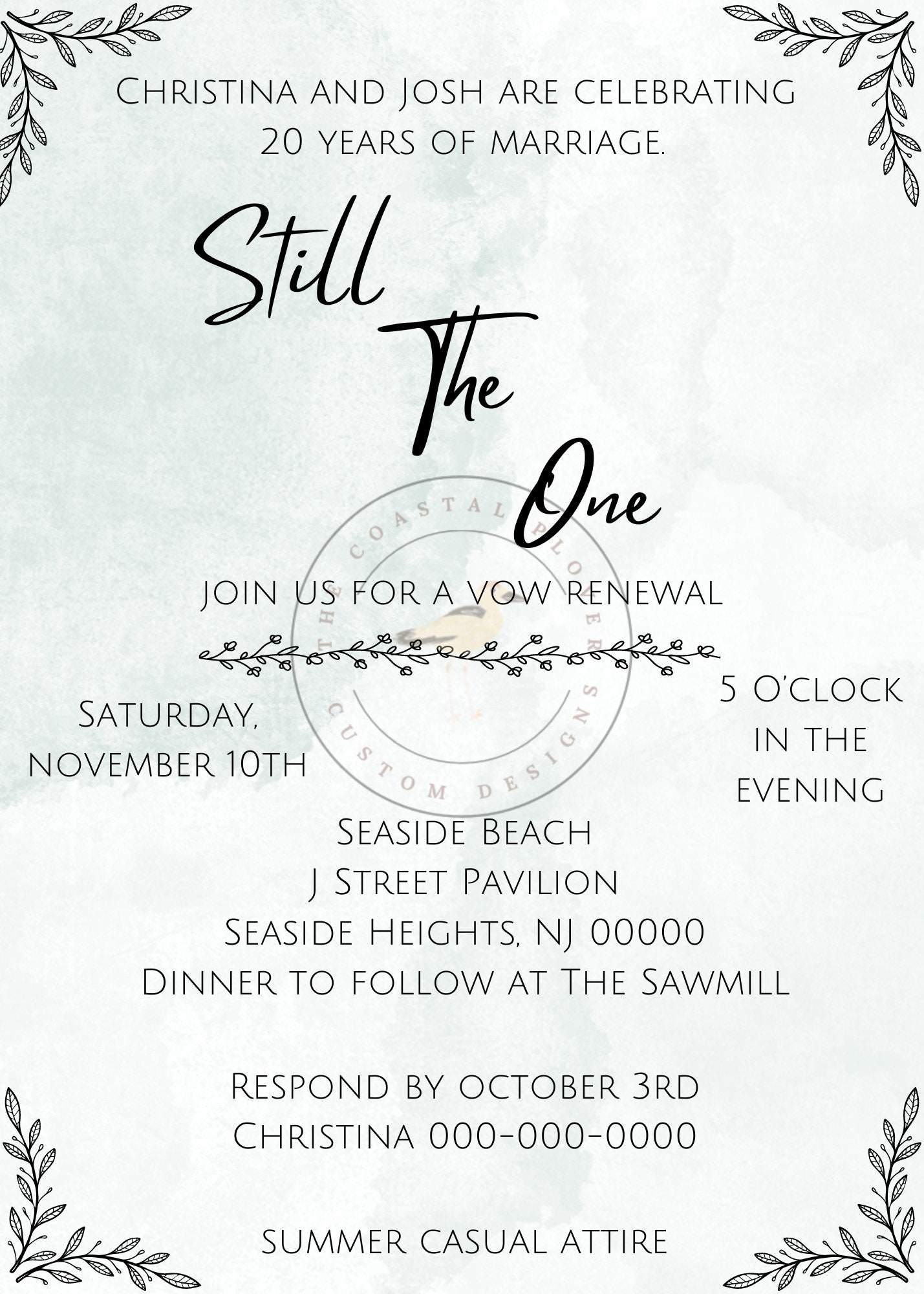 Still the One Vow Renewal Invitation-digital Download Invitation ...