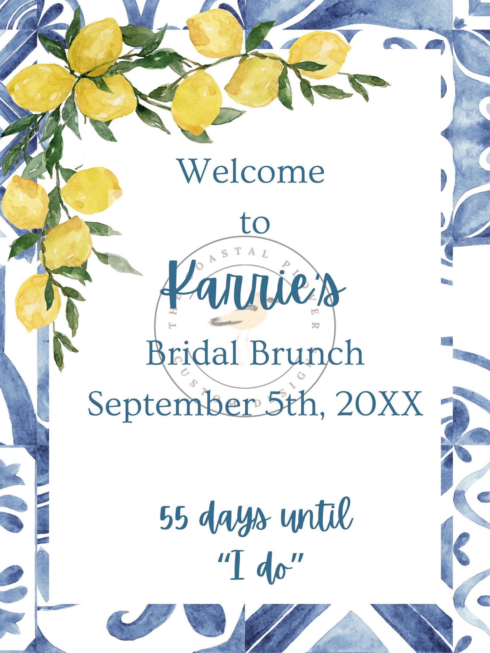 Bridal Brunch Welcome Sign Digital Download Template 18x 24 ...