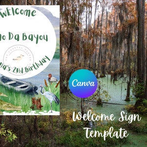 Two Da Bayou Welcome Sign- Digital Download Template - Etsy