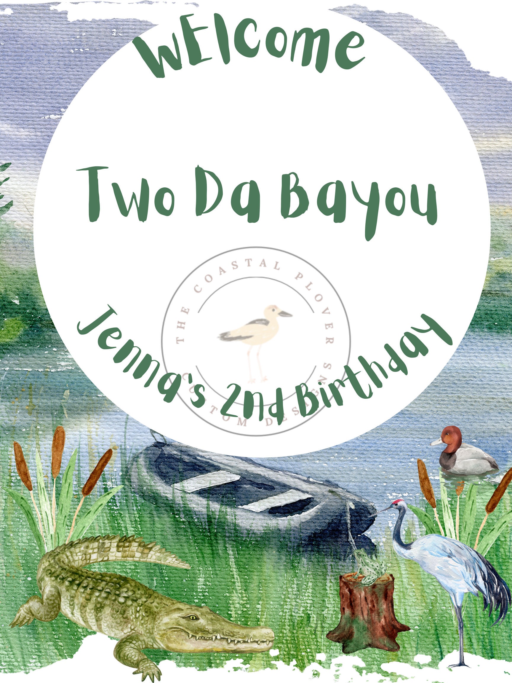 Two Da Bayou Welcome Sign- Digital Download Template - Etsy
