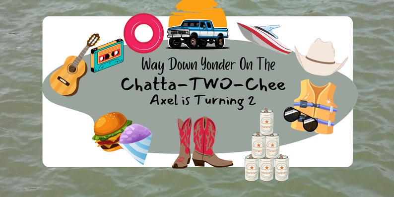 Chatta-two-chee 2nd Birthday Banner Digital Download Template - Etsy