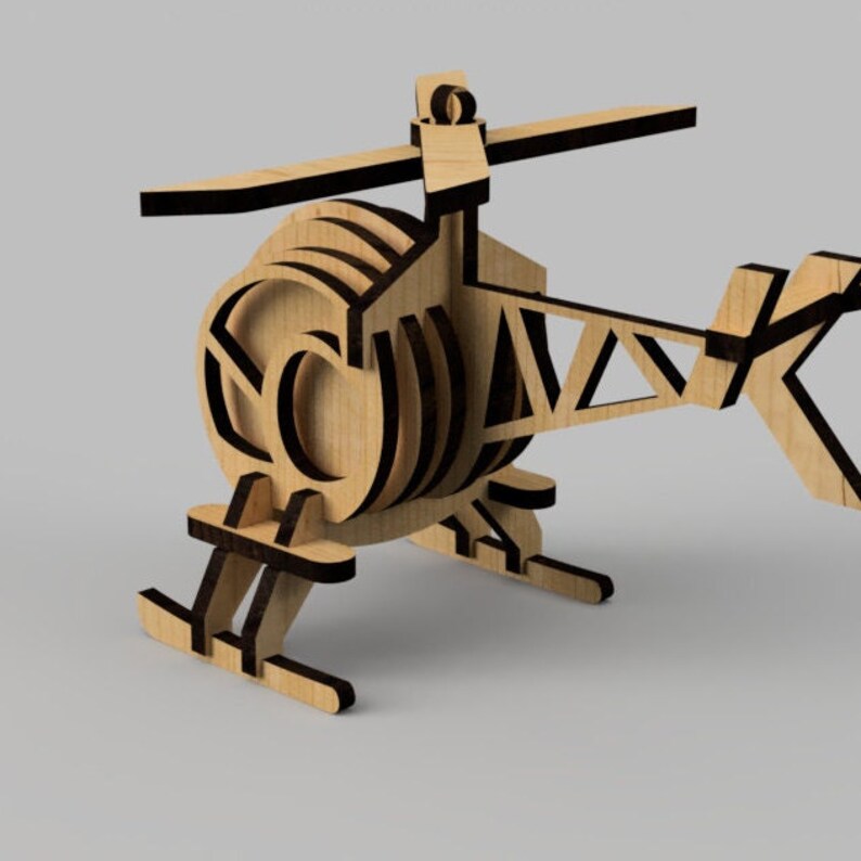 Laser Cut Toy Helicopter DXF & SVG Files, Instant Download, Digital ...