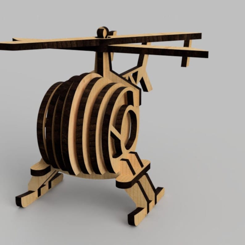 Laser Cut Toy Helicopter DXF & SVG Files, Instant Download, Digital ...