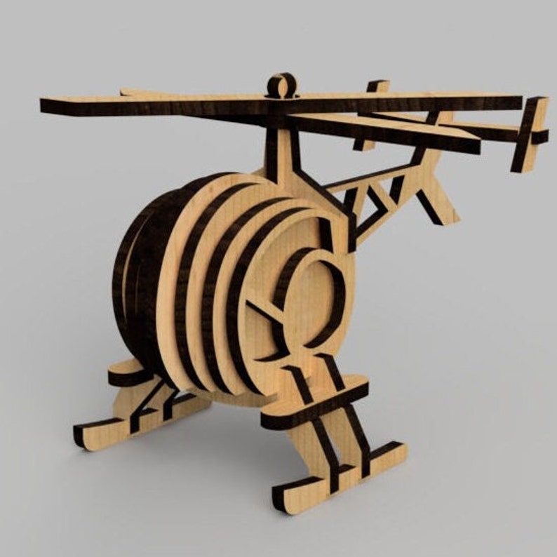 Laser Cut Toy Helicopter DXF & SVG Files, Instant Download, Digital ...