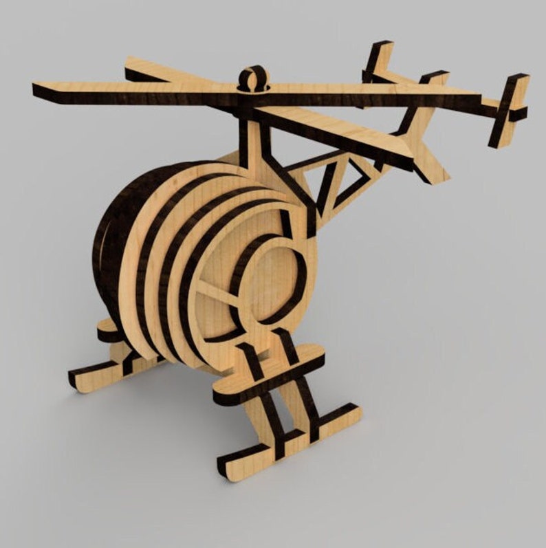 Laser Cut Toy Helicopter DXF & SVG Files, Instant Download, Digital ...