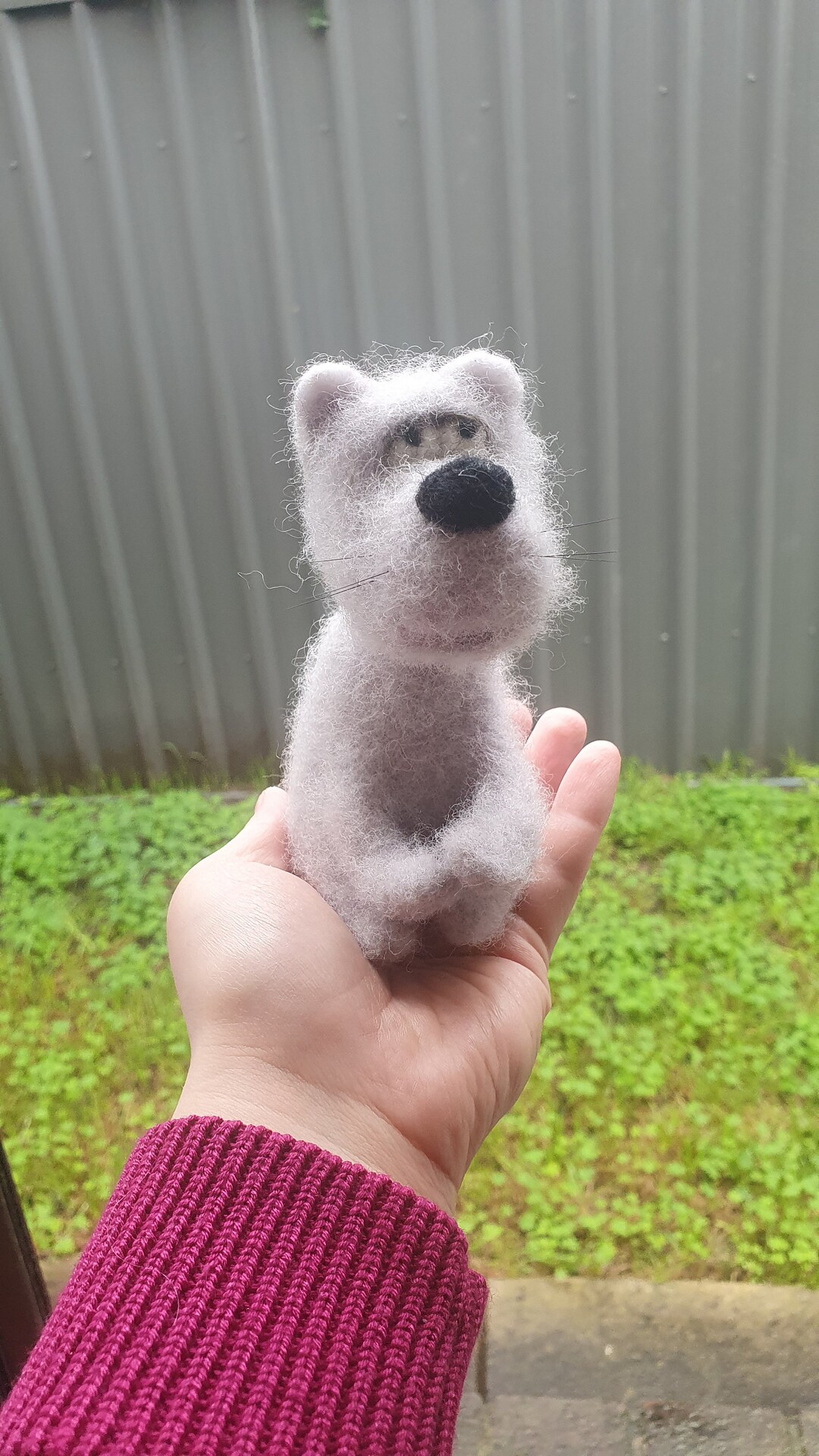 Needle Felted Wolf Sculpture: Handmade Wool Home Decor - Etsy