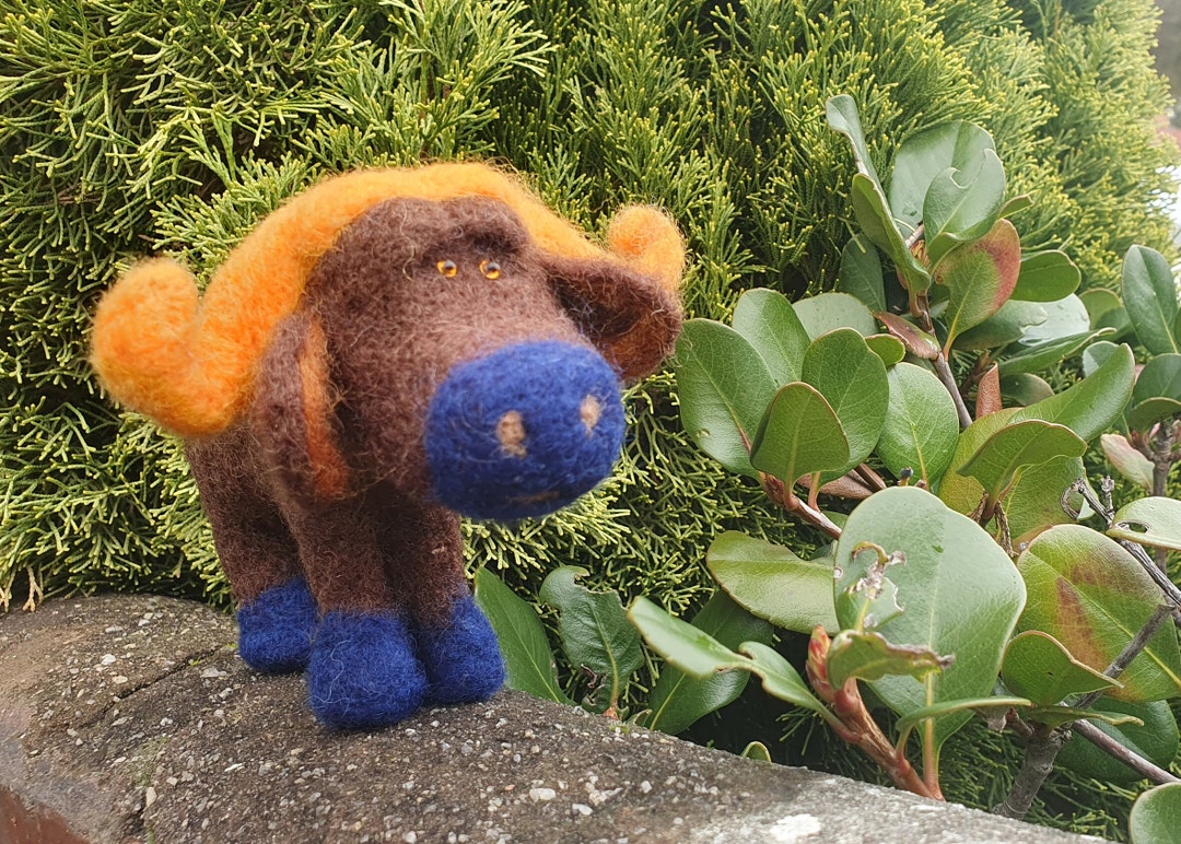 Needle Felted Buffalo Ornament: Wool Art Sculpture - Etsy