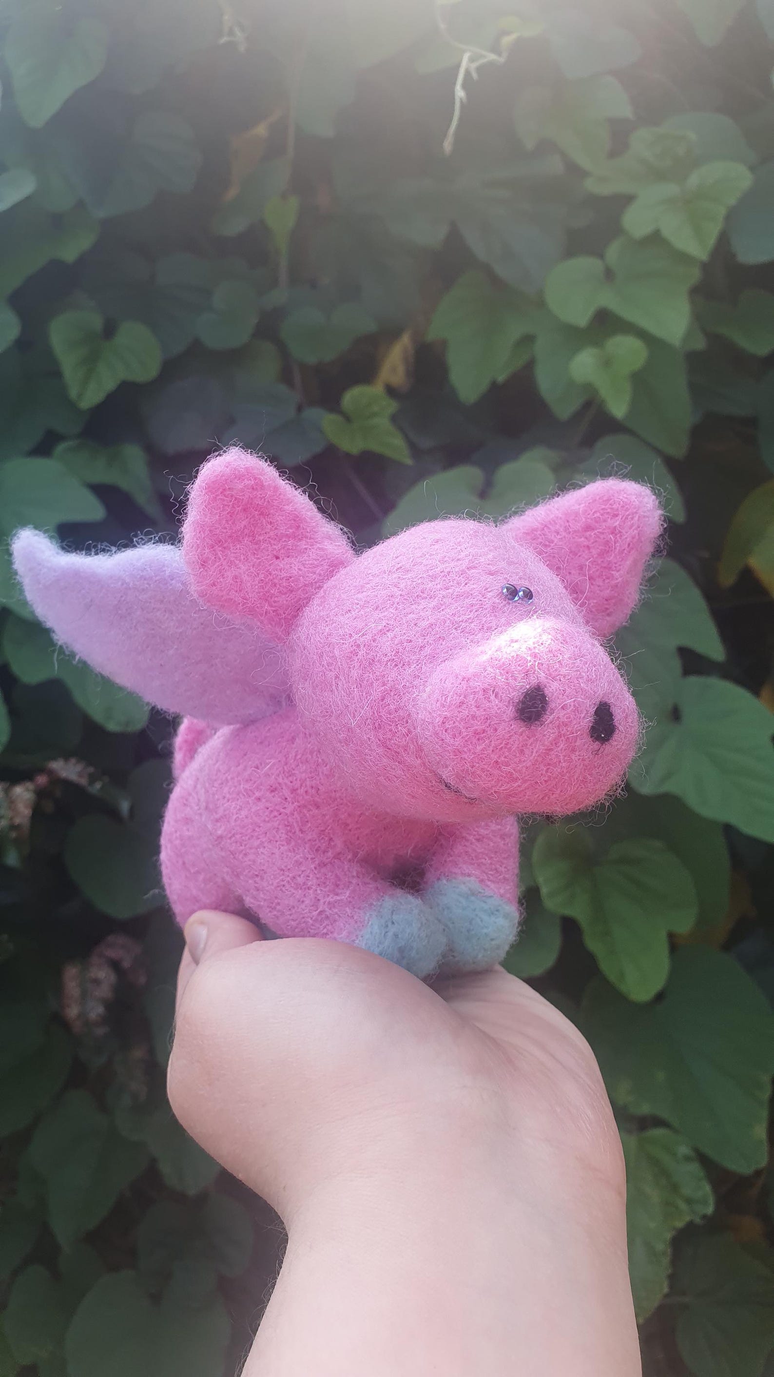 Flying Pig Needle Felted Toy - When Pigs Fly Wool Sculpture - Etsy