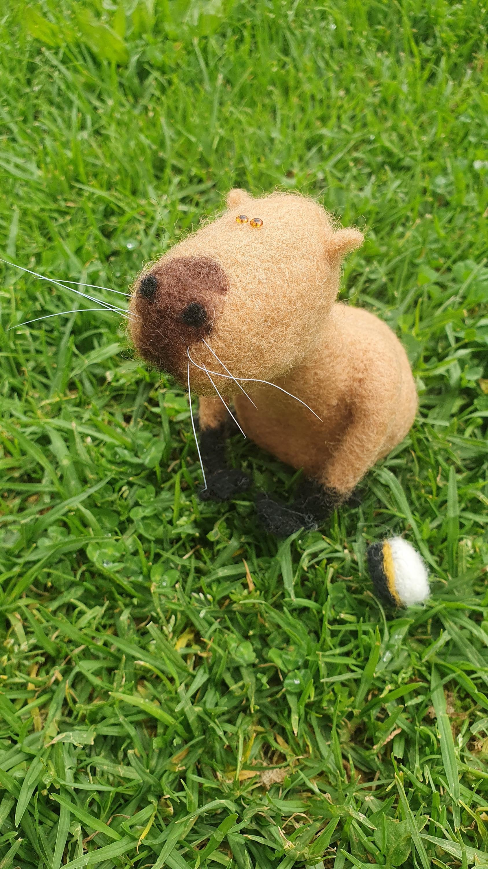Captain Capybara Needle Felted Home Decoration - Handmade Felt Capybara ...