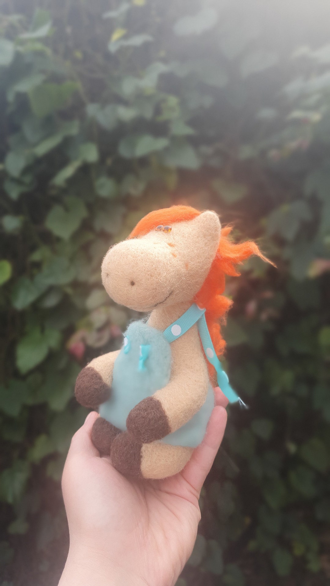 Needle Felted Horse With Frying Pan - Handmade Felt Horse Home ...