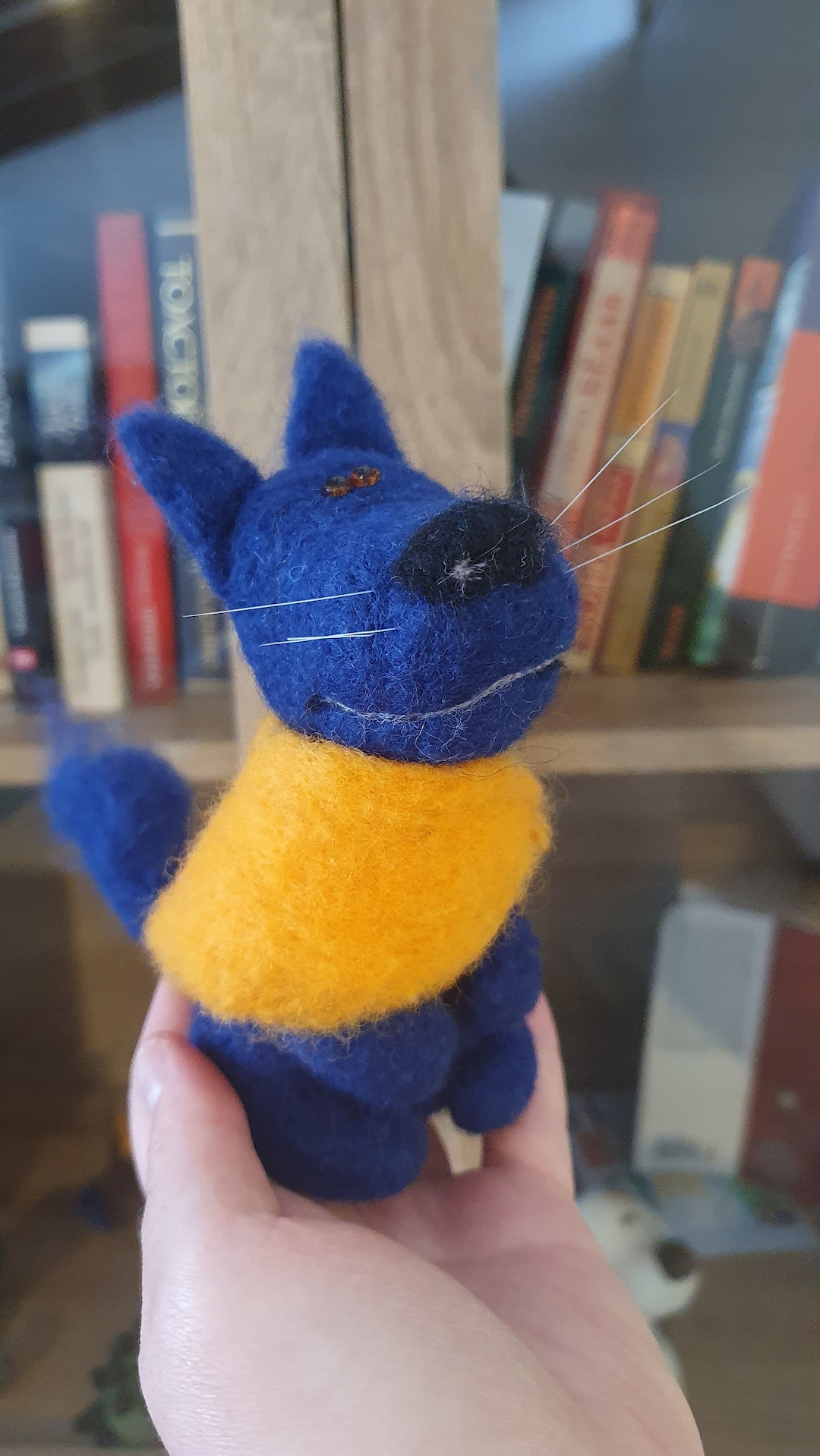 Needle Felted Blue Wolf - Wally Wolf - Wool Sculpture -* Blue Wolf ...