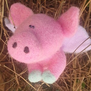 Flying Pig Needle Felted Toy - When Pigs Fly Wool Sculpture - Etsy