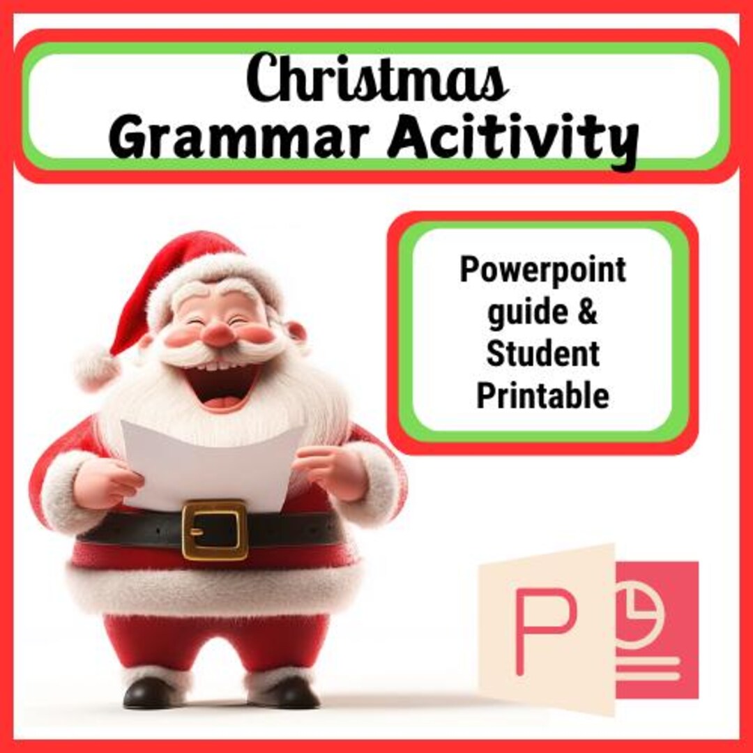 Grammar Christmas Lesson and Activity | Funny Christmas Mad Libs - Etsy