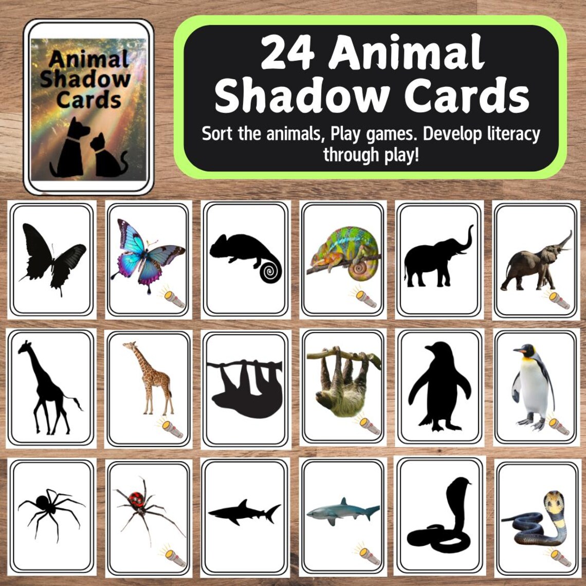 Montessori Animal Shadow Match Cards PRINTABLE | Homeschool Sorting ...