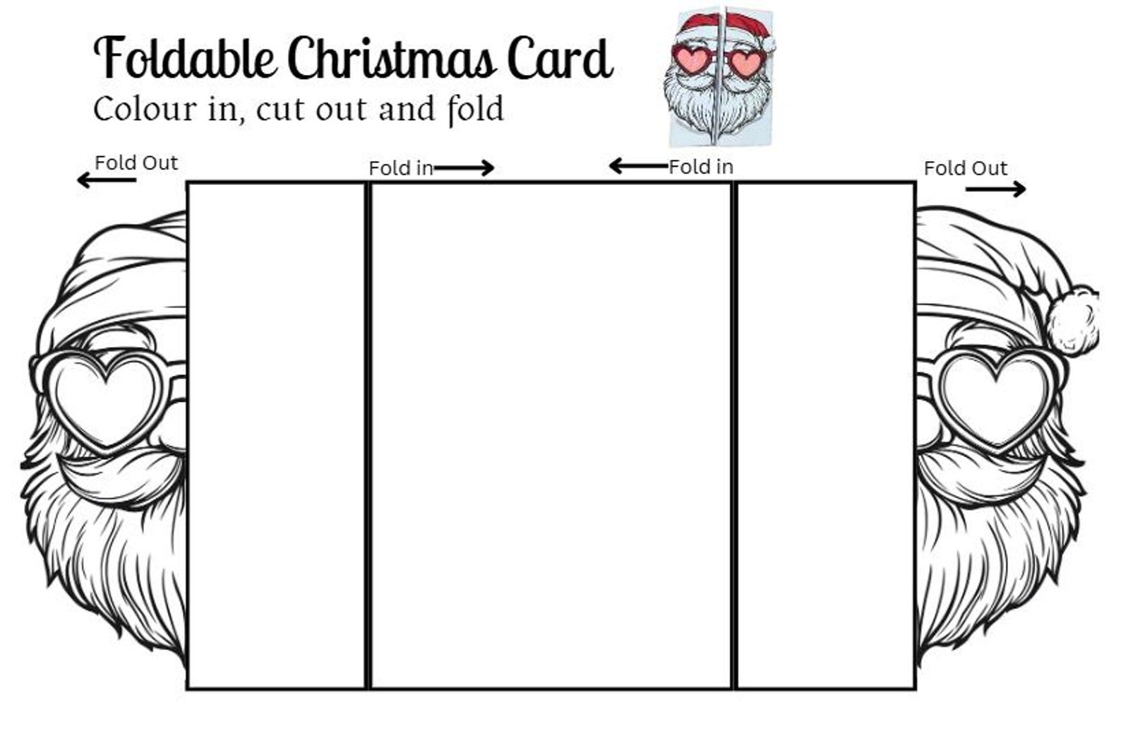 Christmas Card Foldable | Printable Holiday Greeting Cards - Etsy