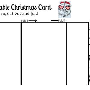 Christmas Card Foldable | Printable Holiday Greeting Cards - Etsy