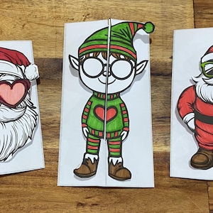 Christmas Card Foldable | Printable Holiday Greeting Cards - Etsy