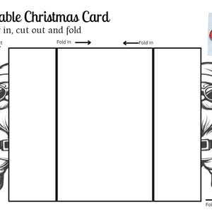 Christmas Card Foldable | Printable Holiday Greeting Cards - Etsy