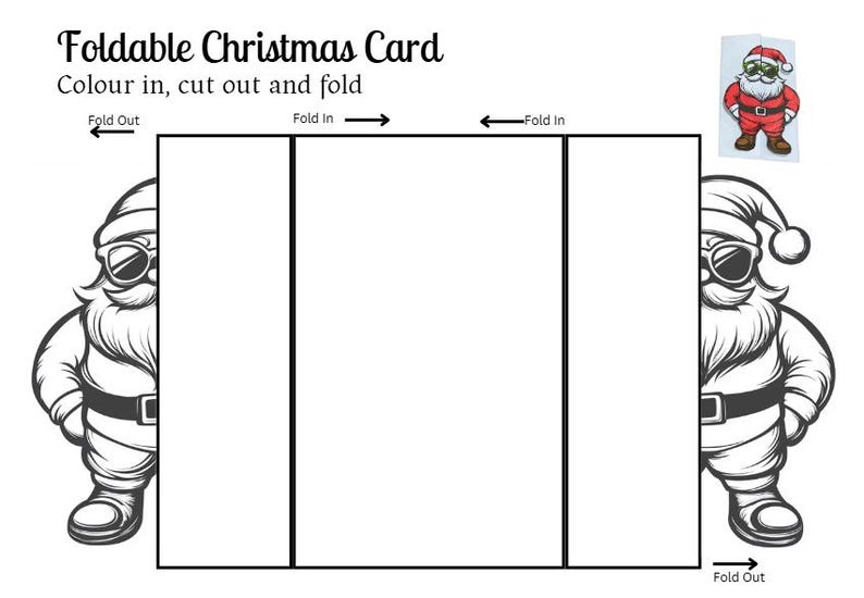 Christmas Card Foldable | Printable Holiday Greeting Cards - Etsy