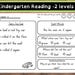 Kindergarten Readings Printable | Kindergarten Comprehension ...