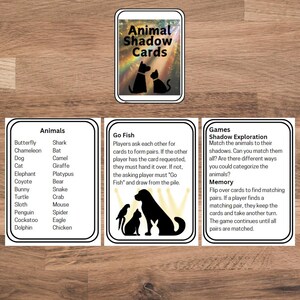 Montessori Animal Shadow Match Cards PRINTABLE | Homeschool Sorting ...