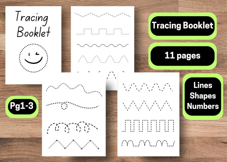 Preschool Tracing Booklet | Tracing Worksheet | Fine Motor Development ...