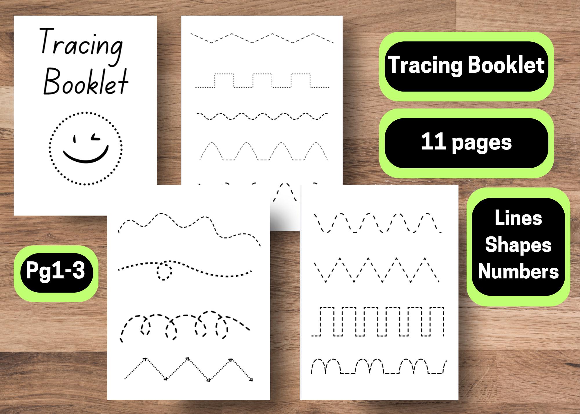 Preschool Tracing Booklet Tracing Worksheet Fine Motor Development ...