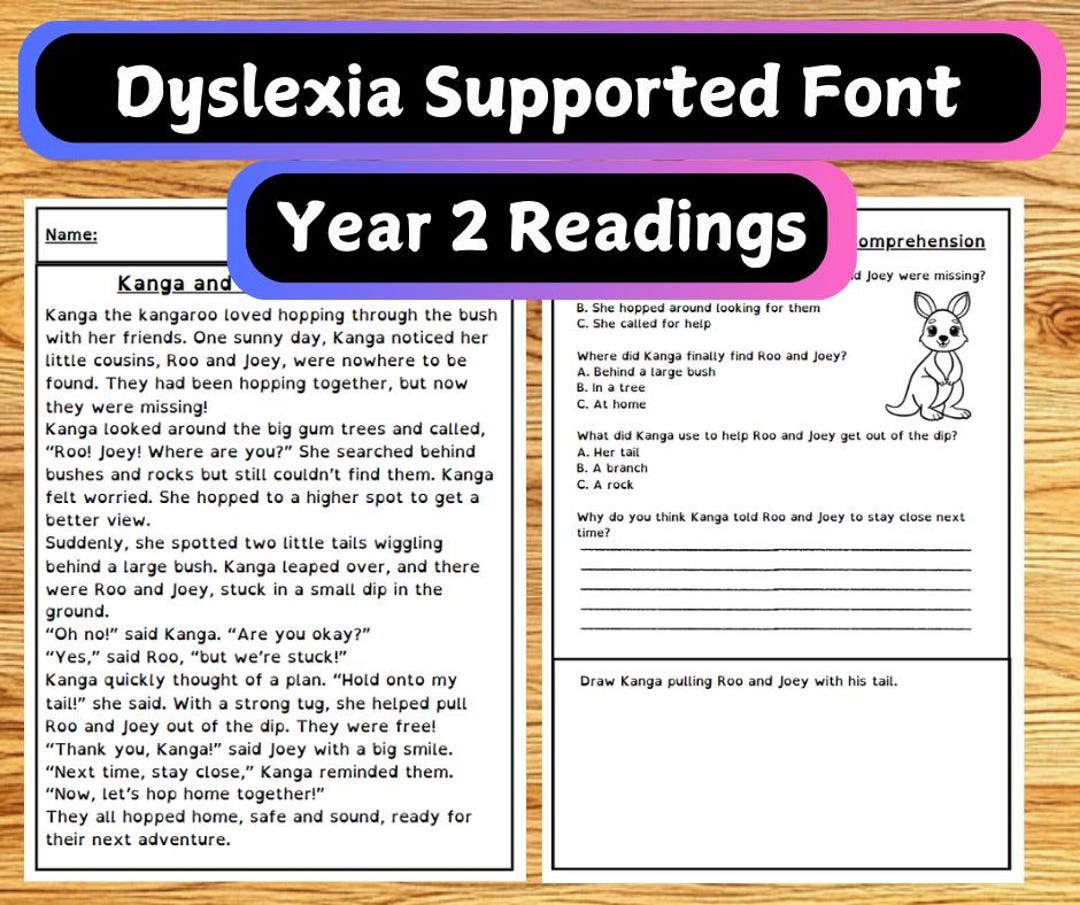Dyslexia Supported Font Readings, Fluency & Comprehension | Infants ...