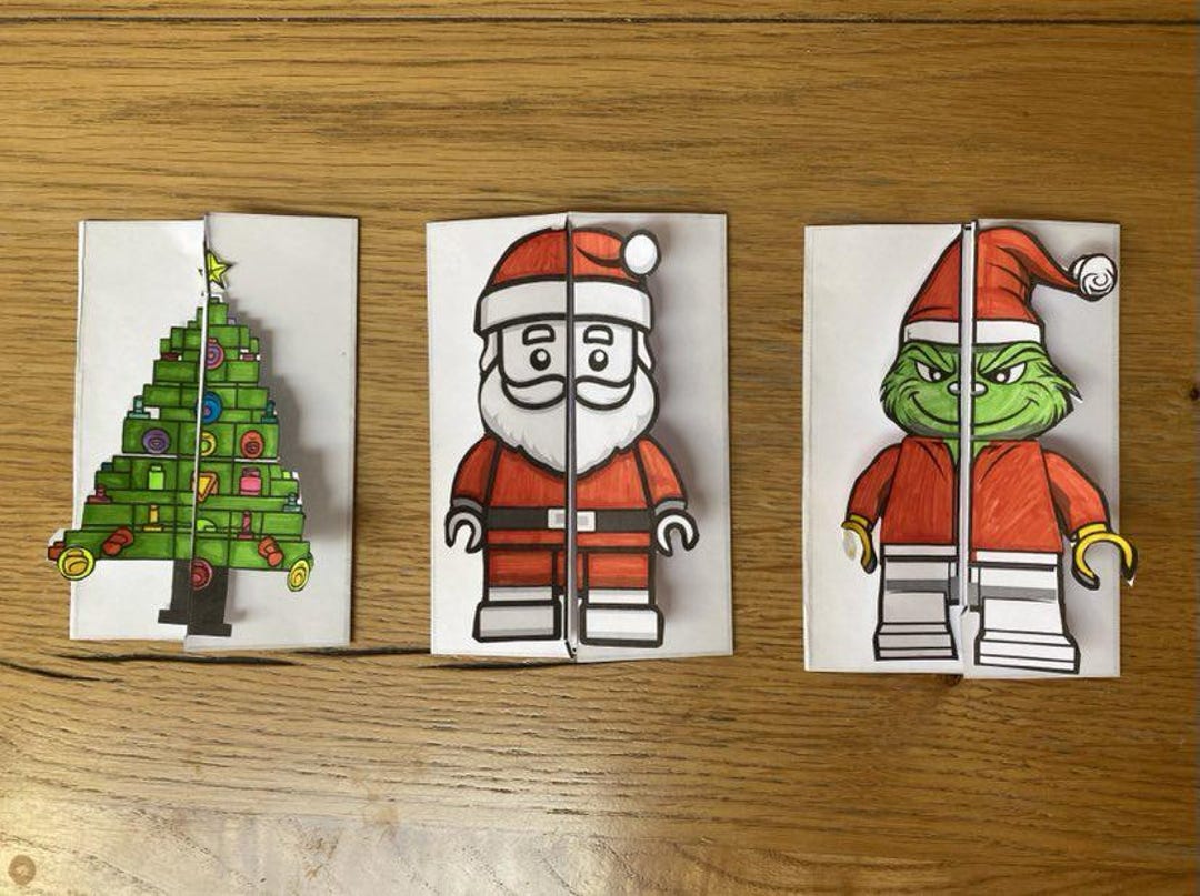 Christmas Card Foldable | Printable Holiday Greeting Cards | Merry ...