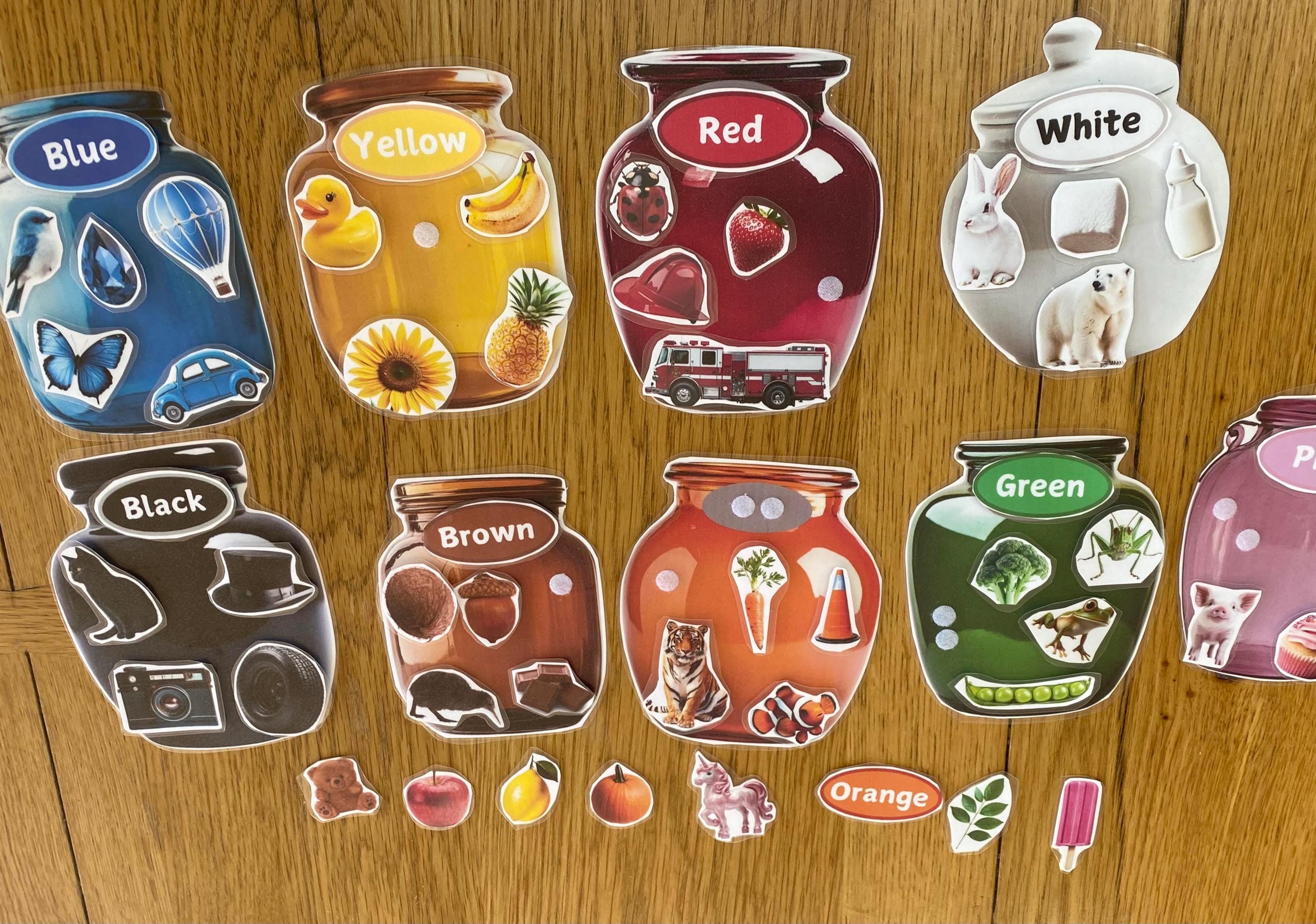 Montessori Color Match Sorting Printable Jars | Homeschool Colour ...