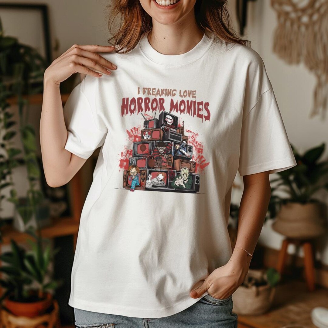 Horror Friends Png, I Freaking Love Horror Movies Png, Scary Halloween ...