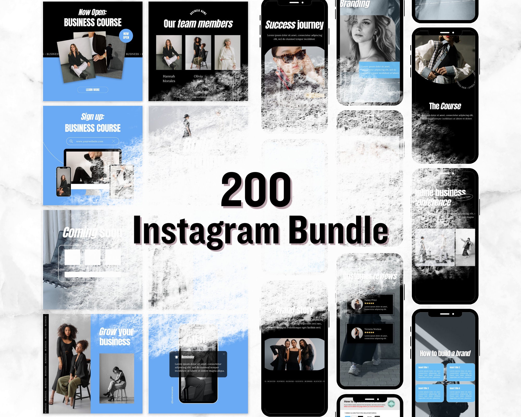 Instagram Business Template Bundle, Master Resell Rights, Social Media ...