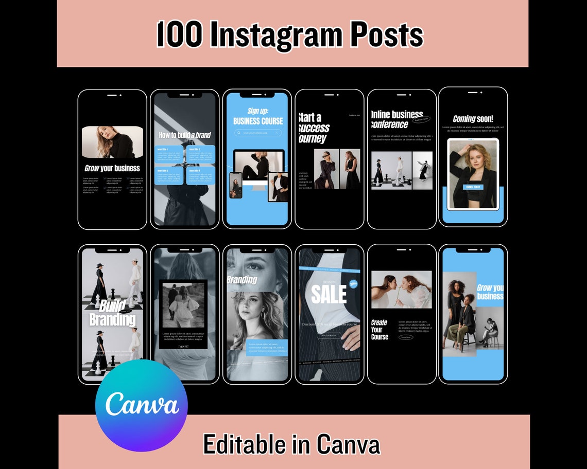 Instagram Business Template Bundle, Master Resell Rights, Social Media ...