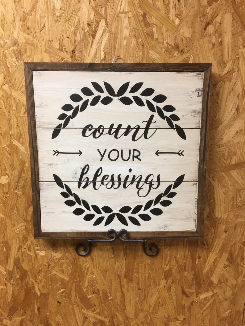 Count Your Blessings Wood Sign - Etsy