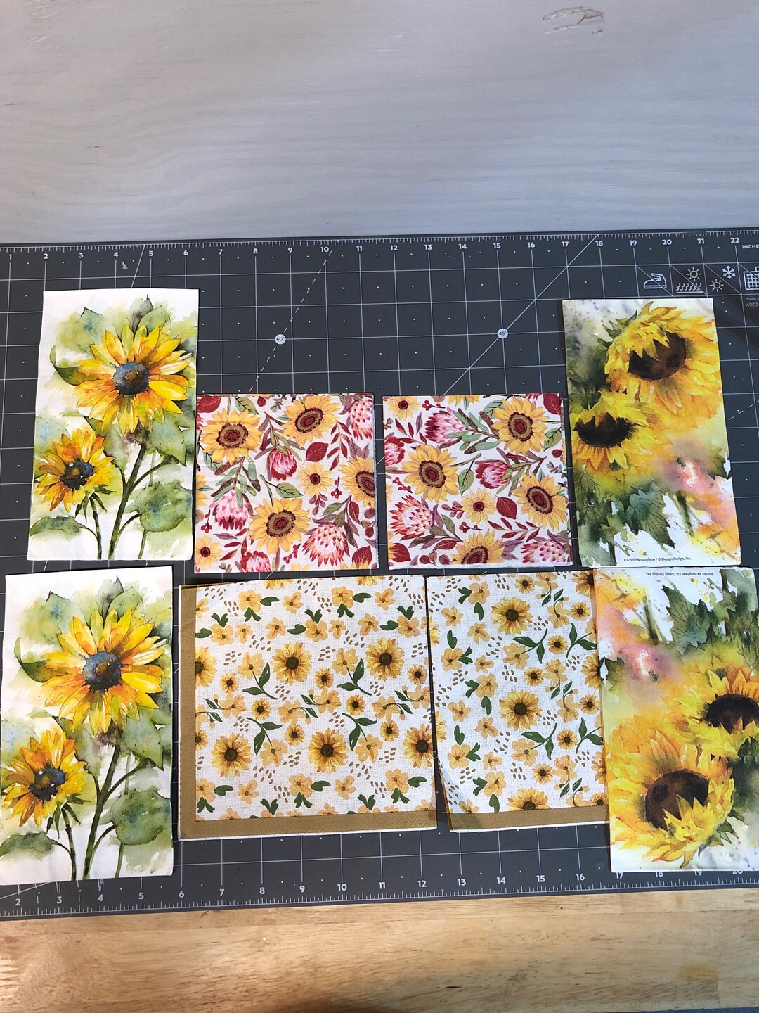 Sunflower Napkin Bundle, Decoupage Napkin, Napkins for Crafting, Paper ...