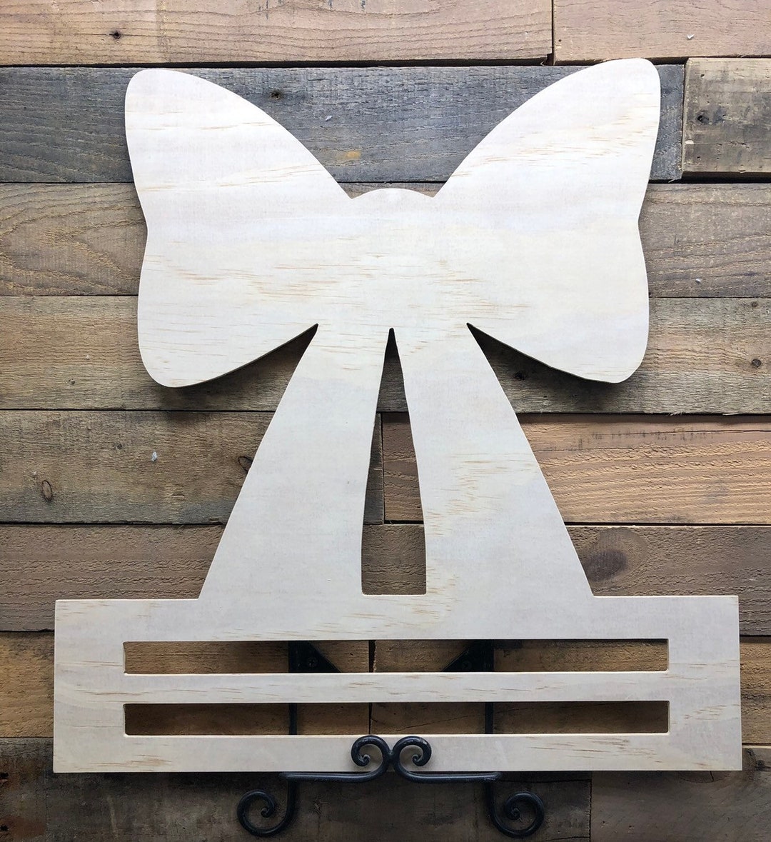 Bow Door Rail, Bow Sign, Bow Door Hanger, Door Hanger Rail, Wood Cutout ...