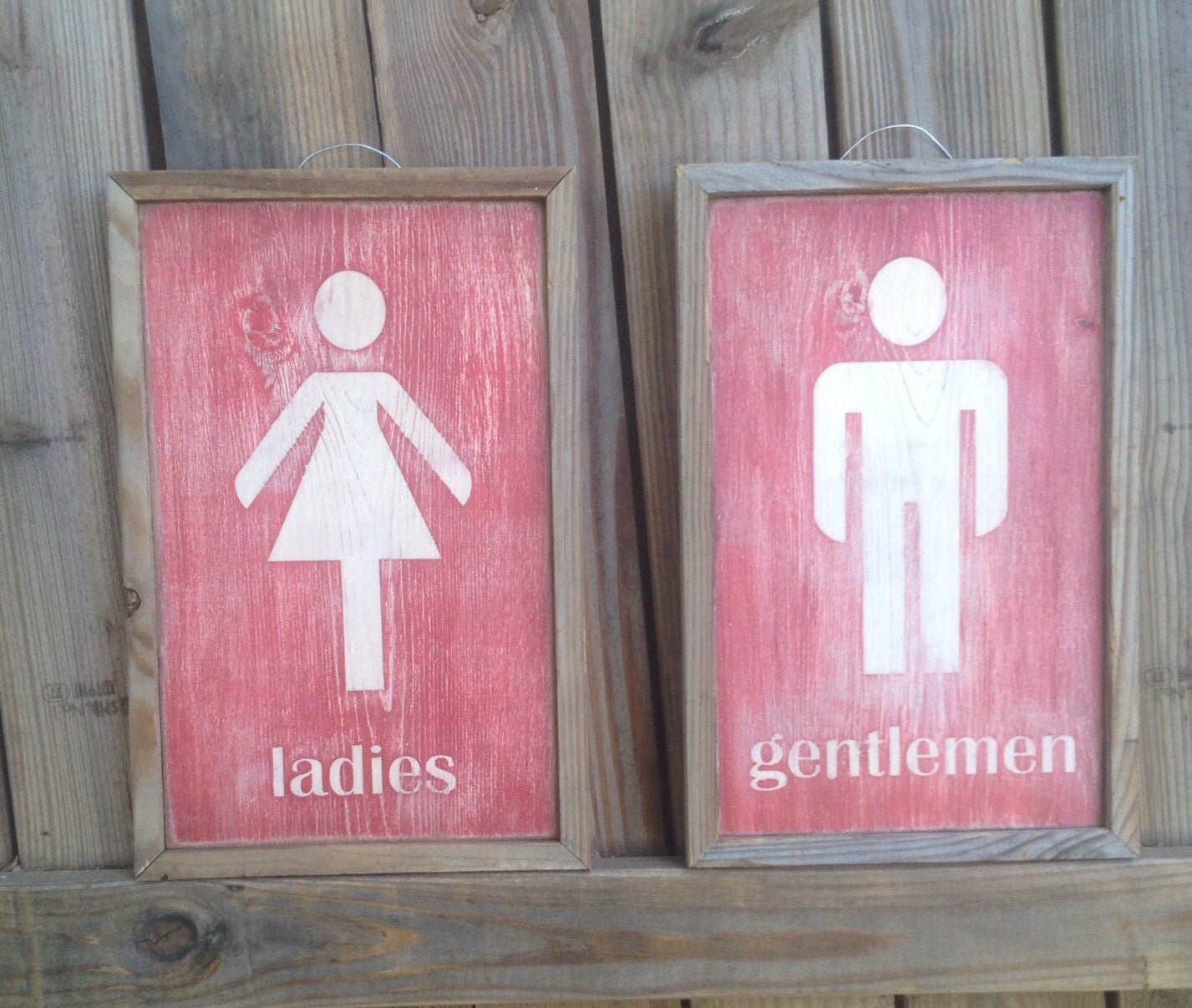 Rustic Bathroom Signs - Etsy