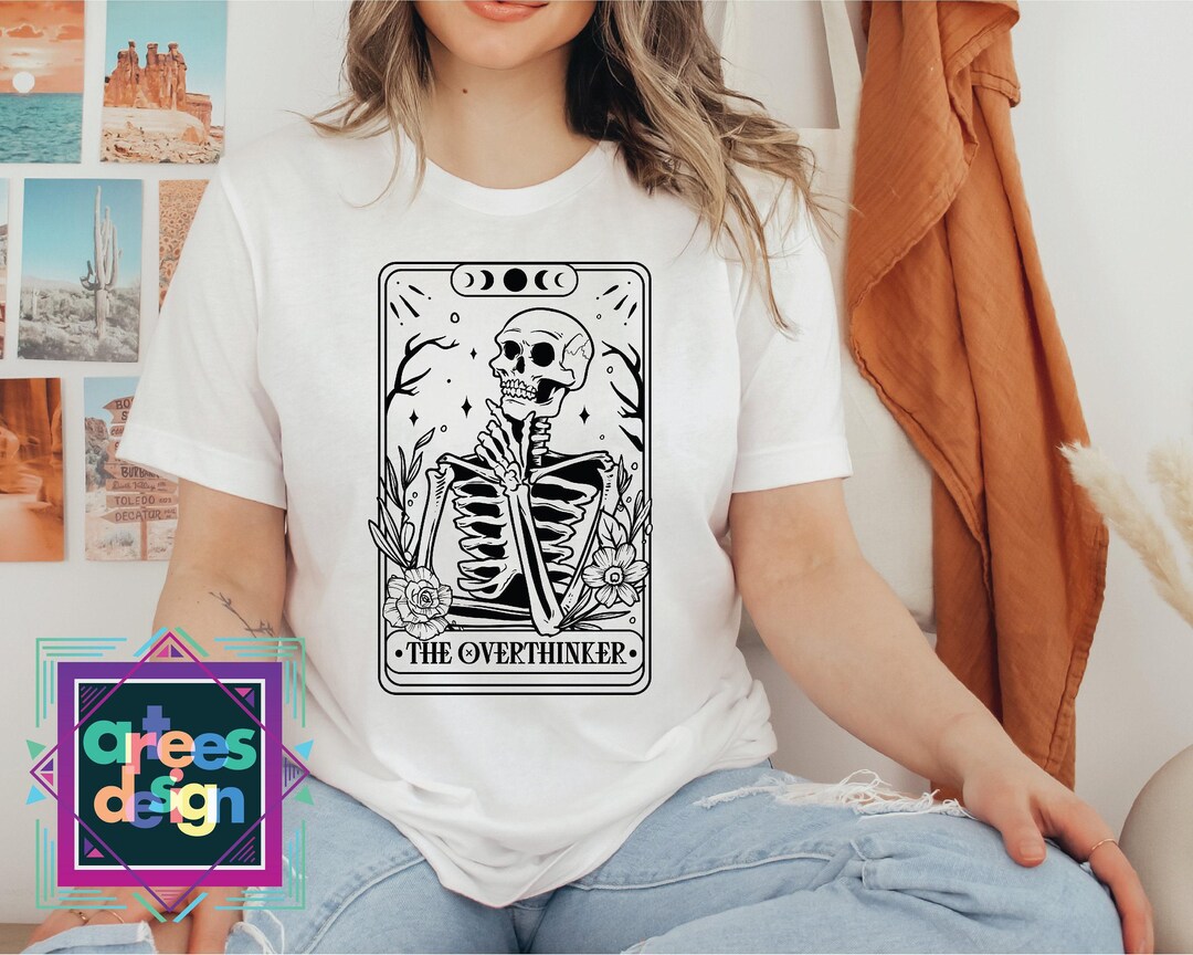 The Overthinker Tarot Card Shirt, Overthinker Shirt, Tarot Card Shirt ...